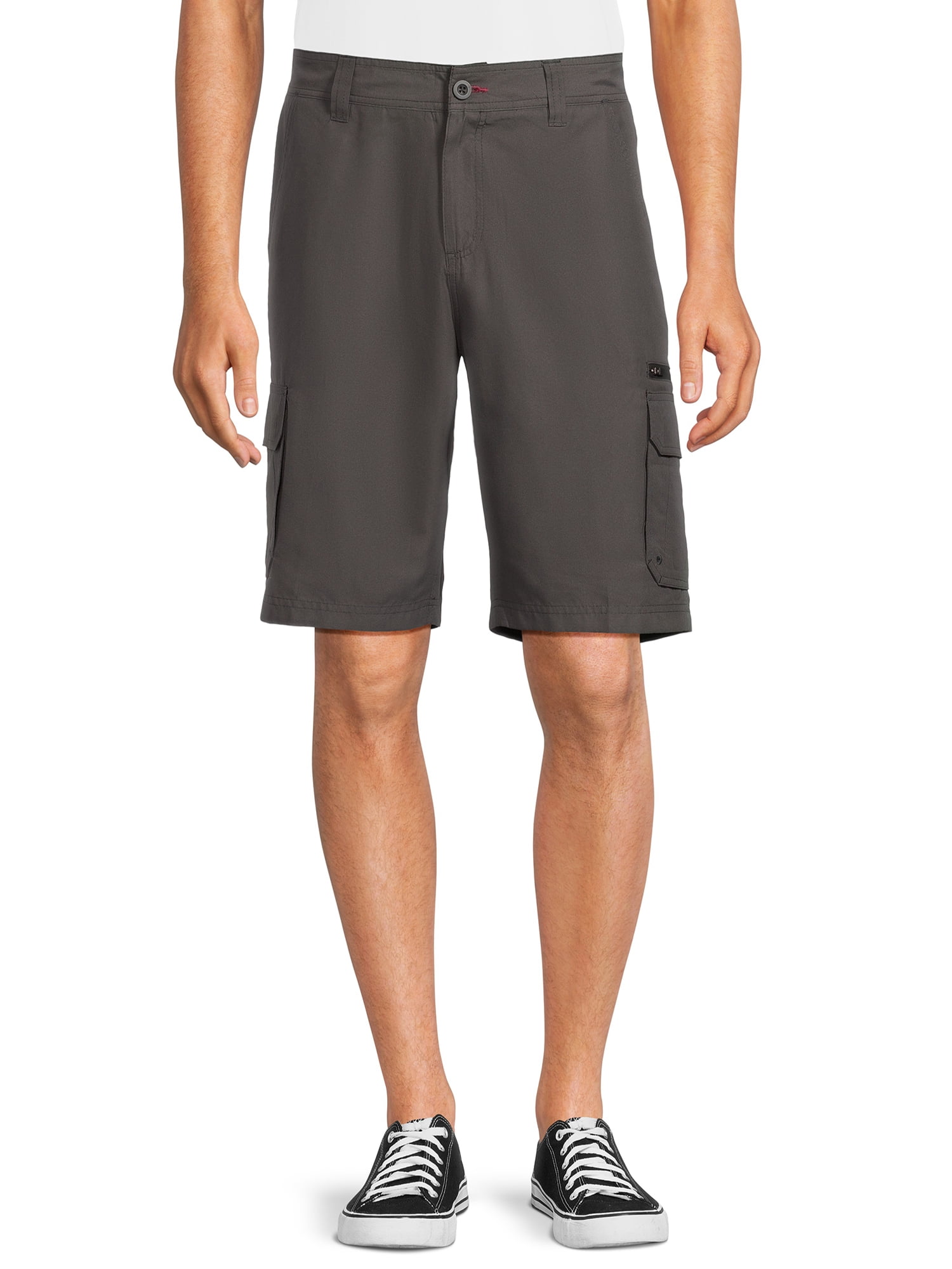 Burnside Men's & Big Men's Microfiber Cargo Shorts, 10" Inseam, Sizes ...