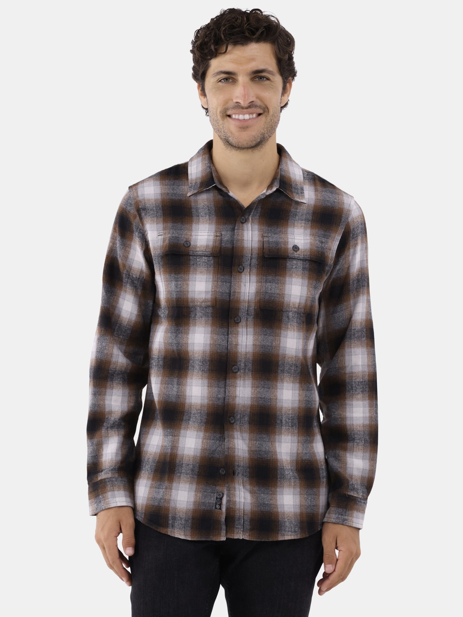 Burnside Men's Modern Fit Plaid Flannel Shirt with Long Sleeves, Sizes ...