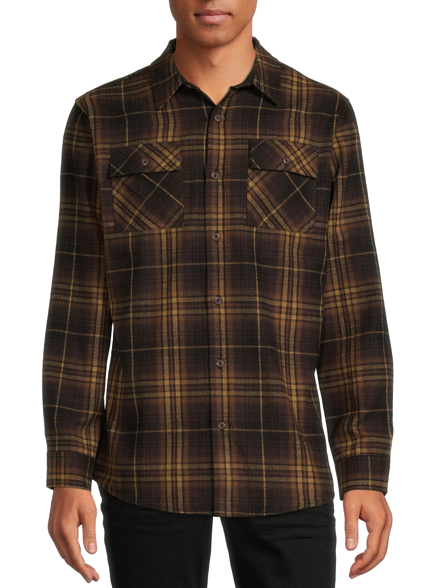 Burnside Men's Plaid Flannel Shirt, Sizes S-2XL - Walmart.com