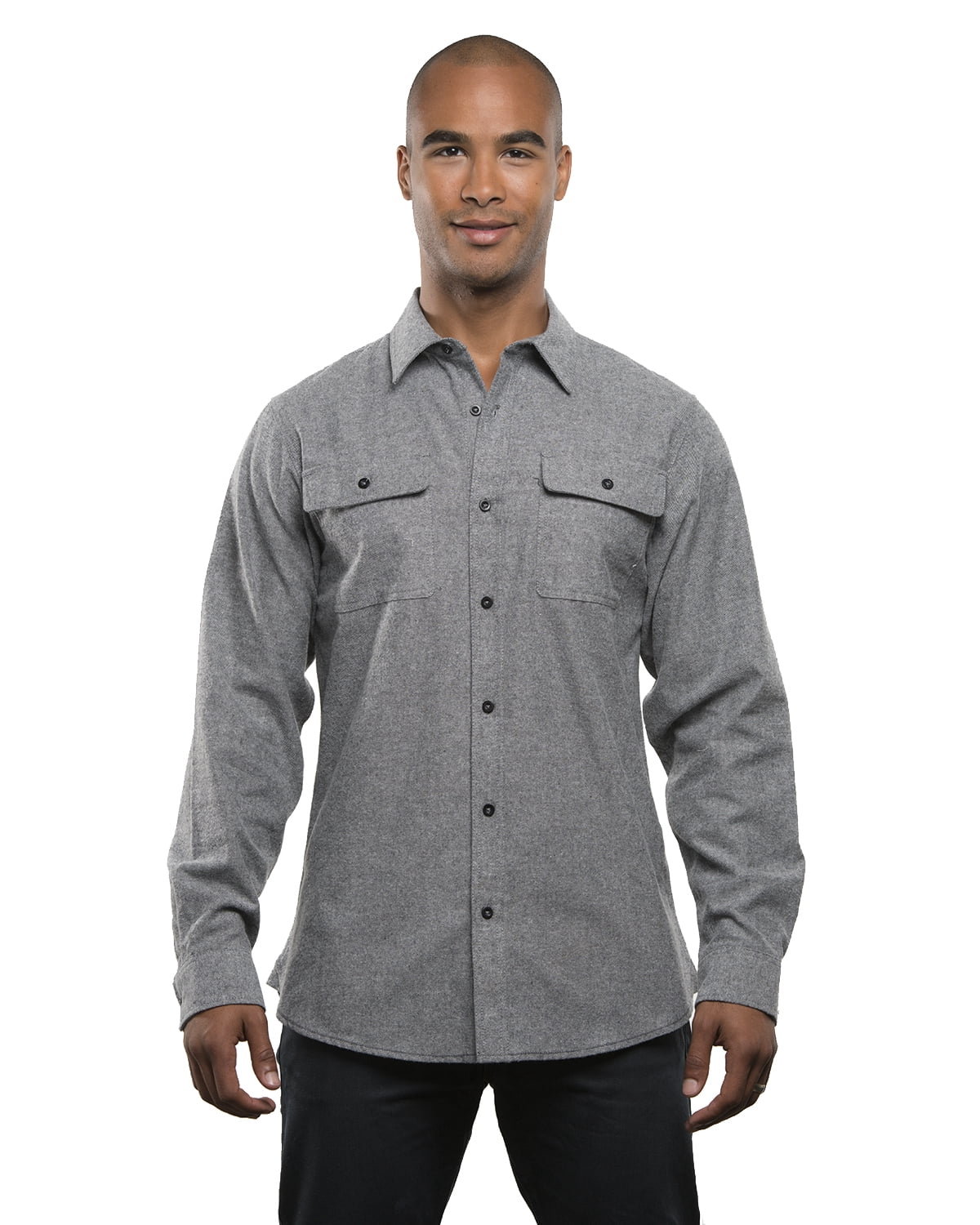 Burnside Men's Solid Flannel Shirt - BU8200 - Walmart.com