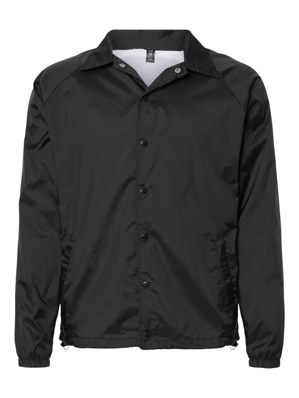 Burnside B9718 Mens Nylon Jacket w/600 PU Coating-Black-M - Walmart.com