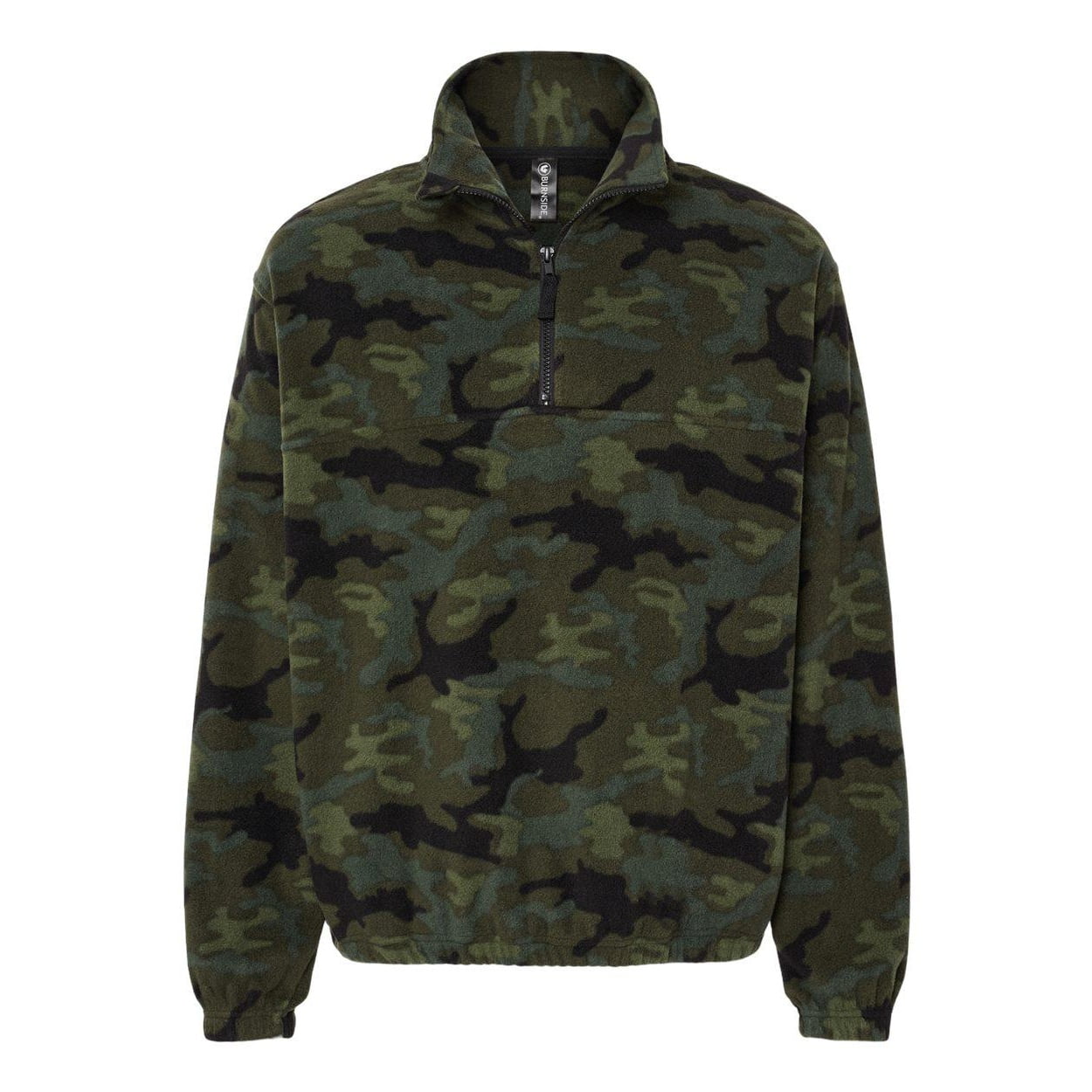 Burnside Mens Polar Fleece Quarter-Zip Pullover, 4XL, Green Camo ...