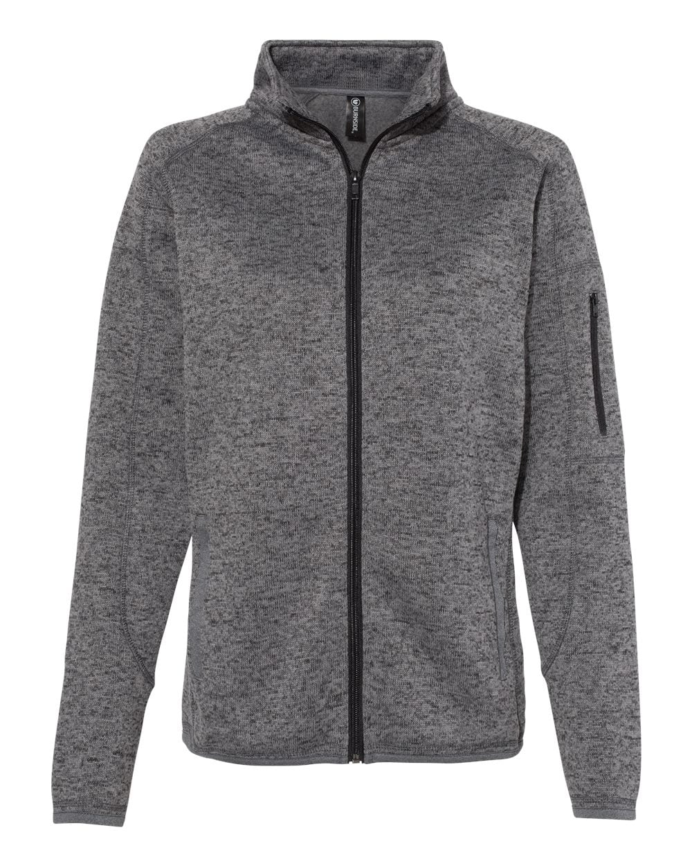 Burnside - Women's Sweater Knit Jacket - 5901 - Heather Charcoal - Size ...