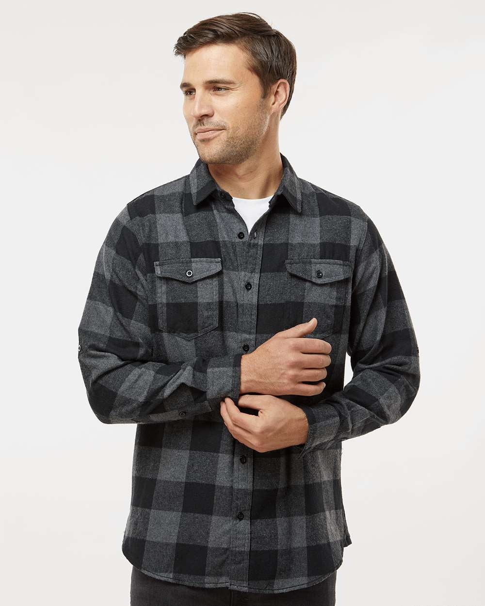 Burnside Yarn-Dyed Long Sleeve Flannel Shirt - Walmart.com