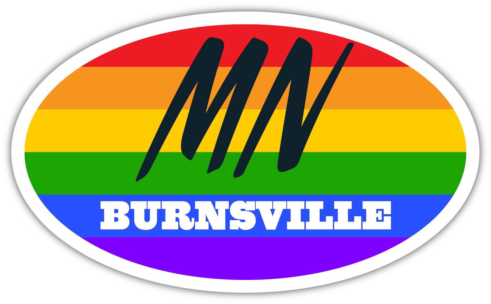 Burnsville MN Minnesota Dakota County Rainbow Pride Flag 6 Stripes ...