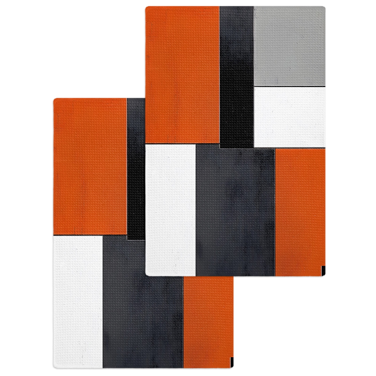 Burnt Orange Black Grey Kitchen Dish Towels for Drying Dishes Set of 2 ...