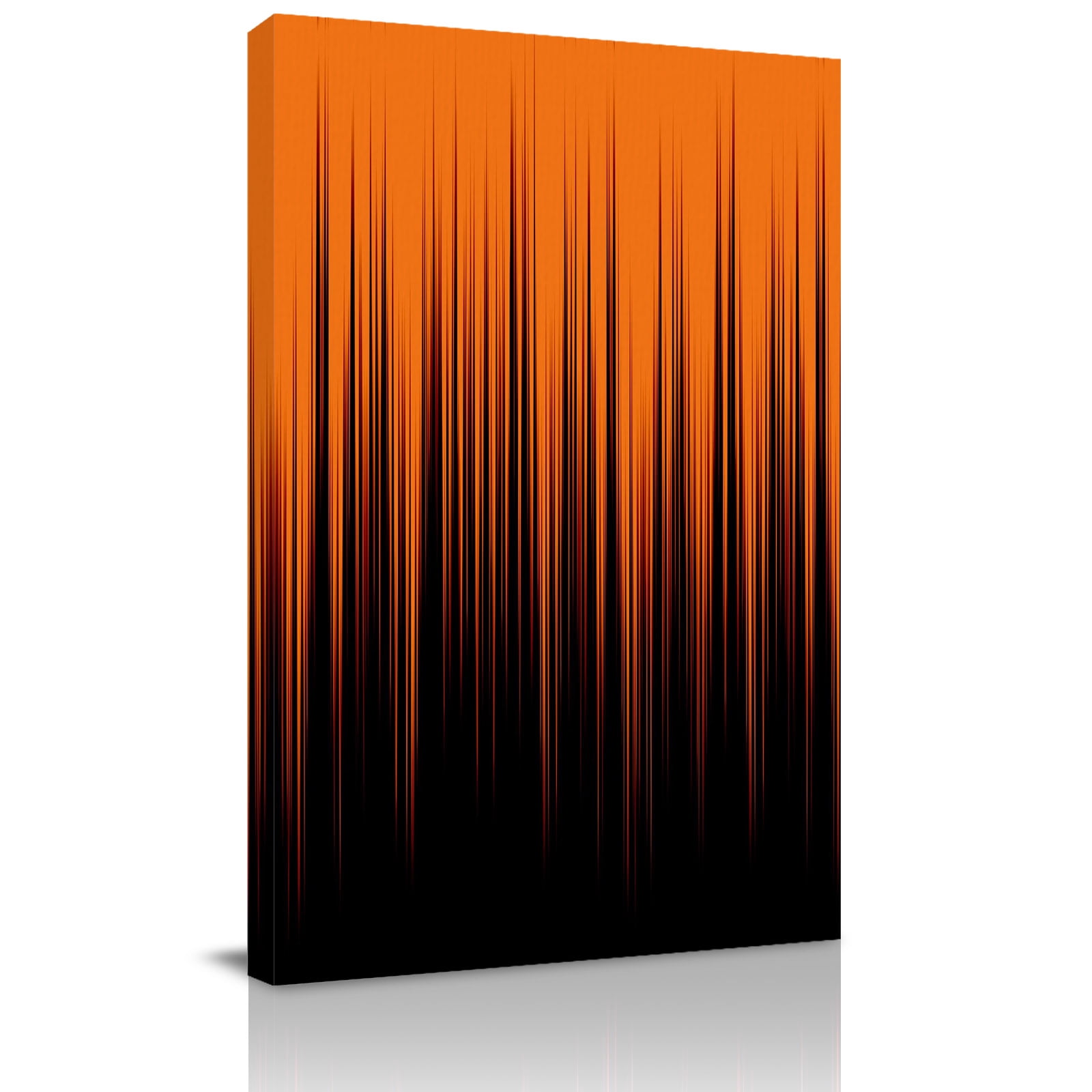 Burnt Orange Black Ombre Canvas Wall Art for Living Room, Abstract ...