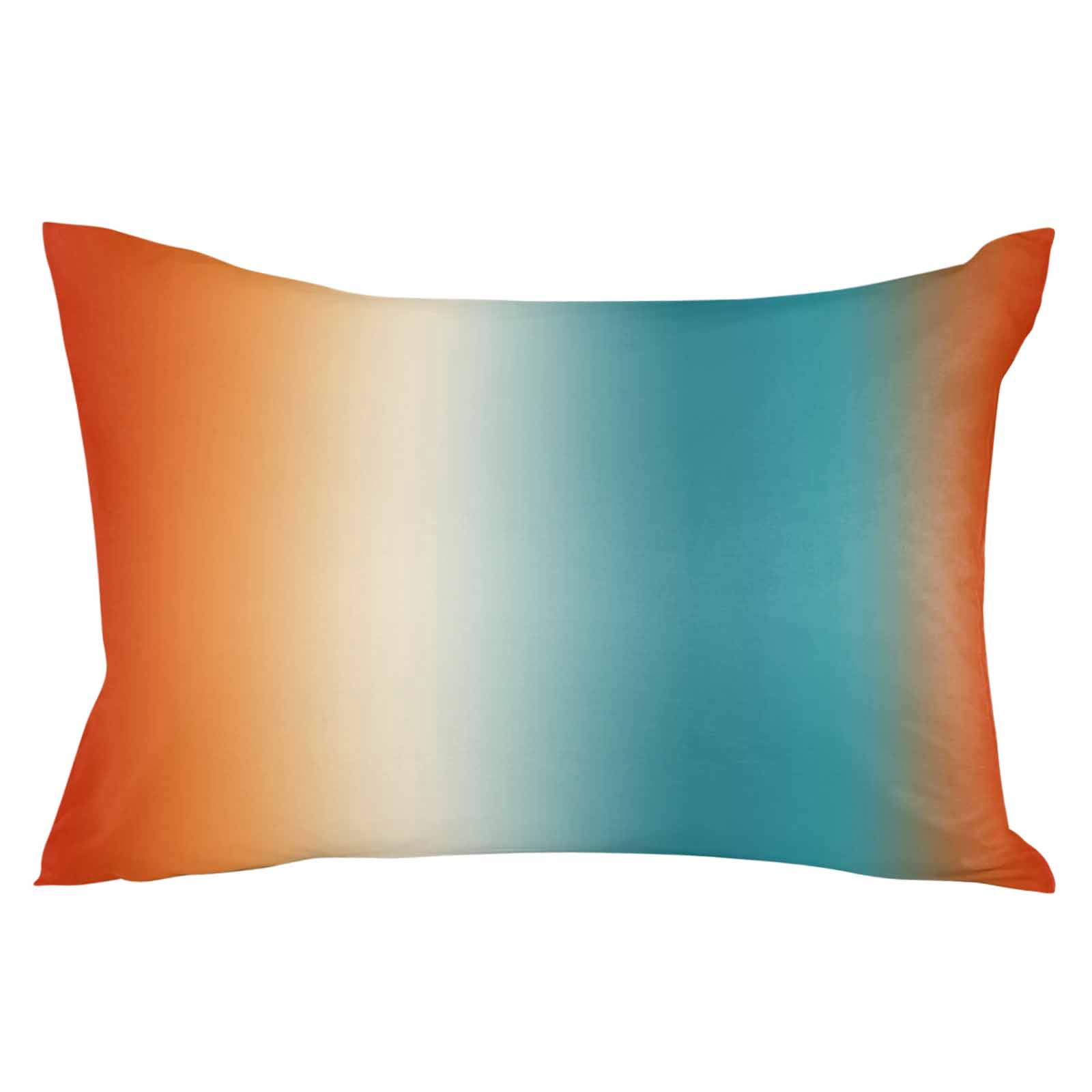 Burnt Orange Blue Ombre Throw Pillow Cover 24 x 36 Inch Decorative ...