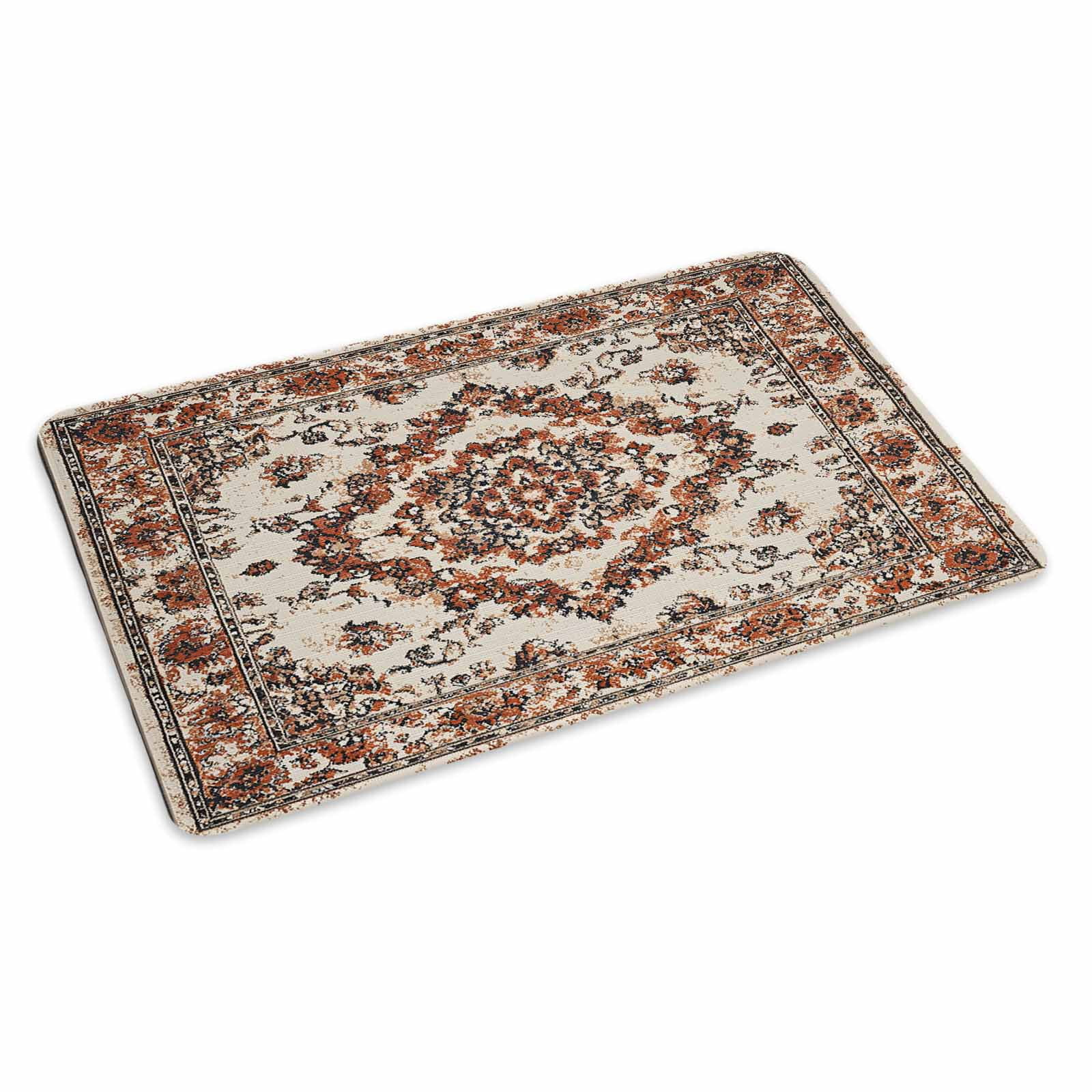 Burnt Orange Boho Doormat Outdoor Entrance 16"x24", Modern Ethnic ...