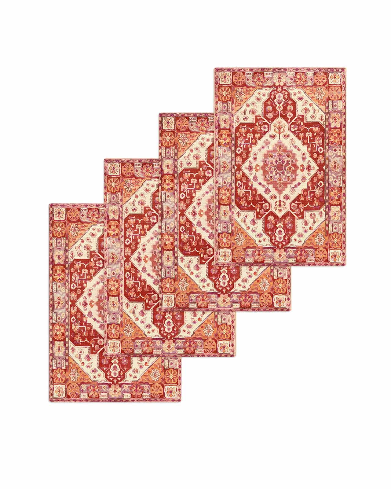 Burnt Orange Boho Kitchen Dish Towels for Drying Dishes Set of 4, Ethnic Geometric Southwest ...