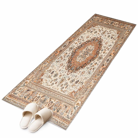 Burnt Orange Boho Large Area Rugs for Bedroom Living Room, Soft Non ...