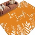 Burnt Orange Botanical Area Rug 5x7 Washable Rug Non Slip Farmhouse ...