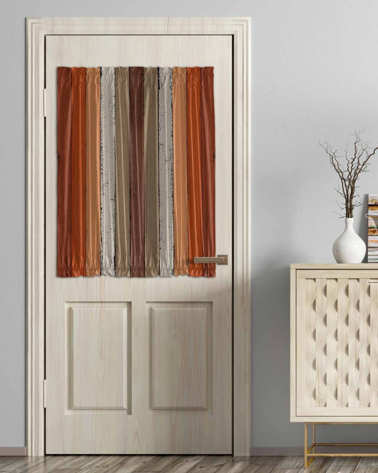 Burnt Orange Brown Blackout Door Curtains for French, Glass,Front, Back ...