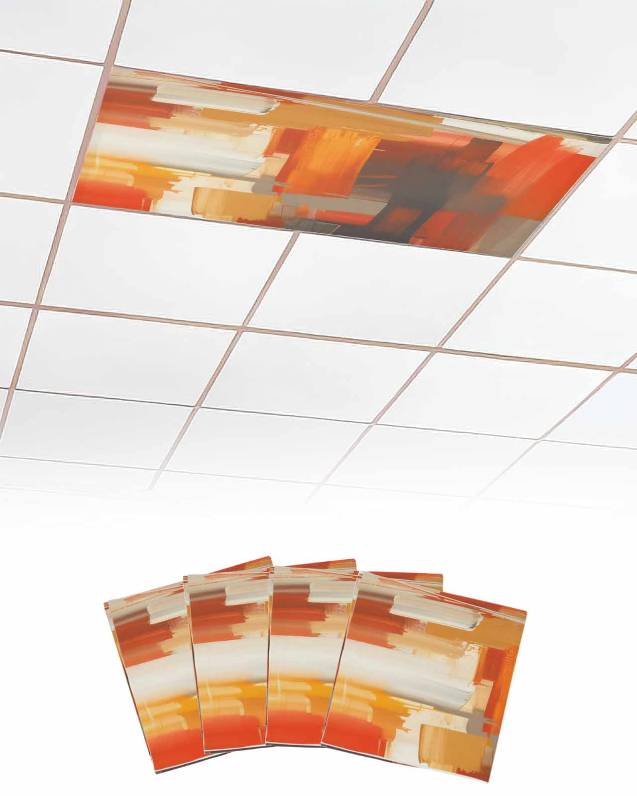 Burnt Orange Brown Fluorescent Light Covers for Ceiling Lights 4x2 feet ...