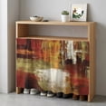 Burnt Orange Cabinet Curtain 35"Wx35"L,Dustproof Under Sink Skirt W ...