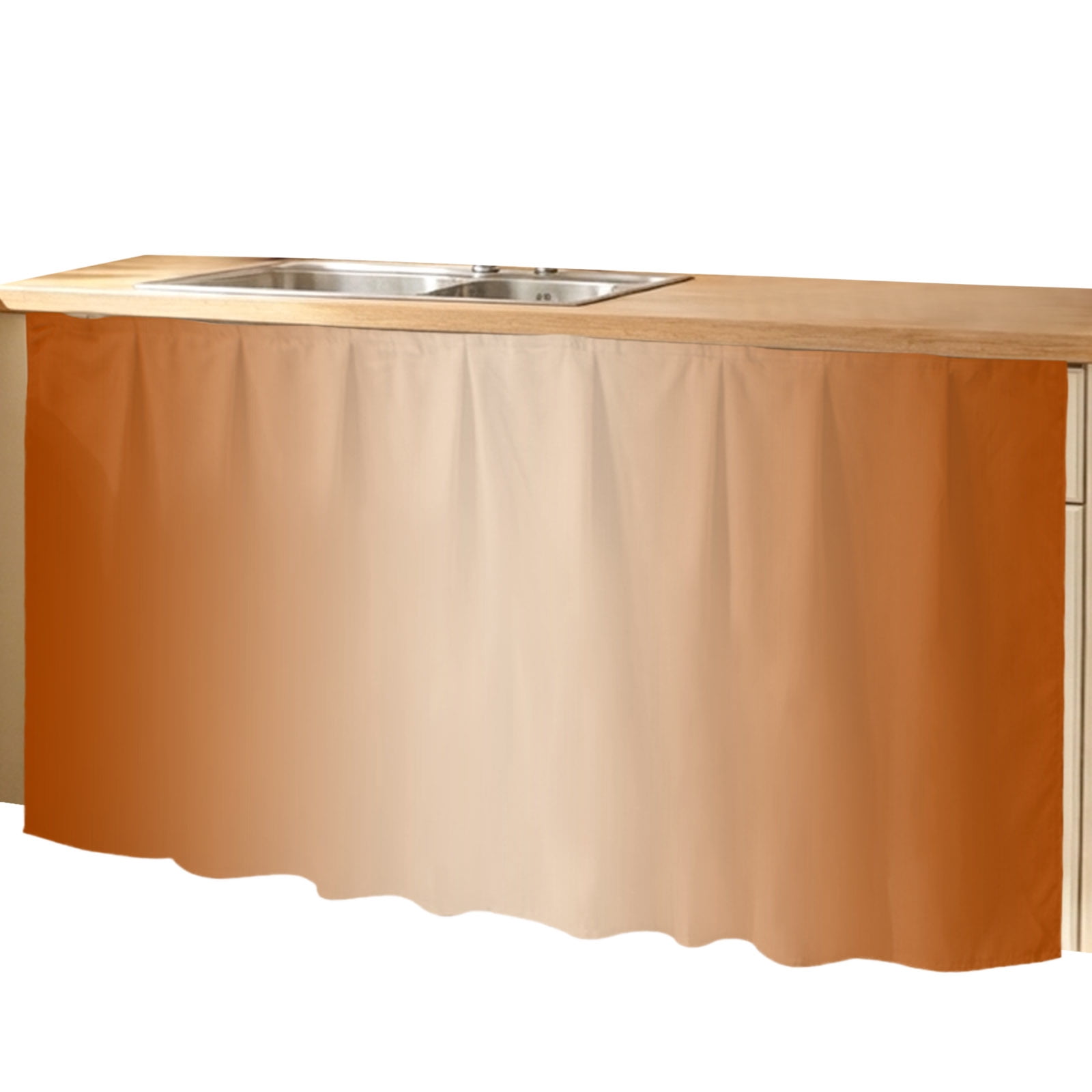 Burnt Orange Cabinet Curtains Ombre Solid Color Gradient Modern Art ...