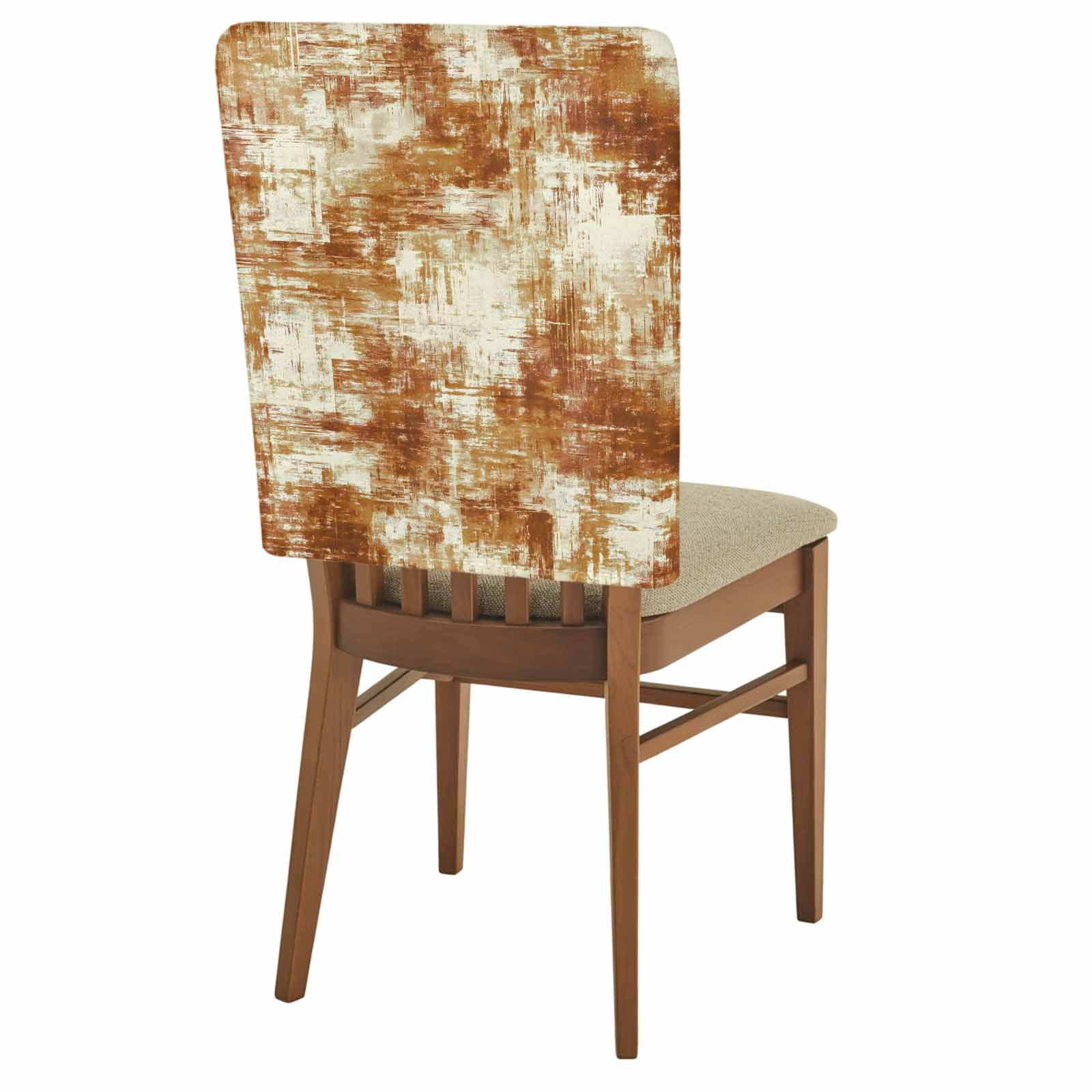 Burnt Orange Chair Back Covers Set of 1, Modern Abstract Gradient ...