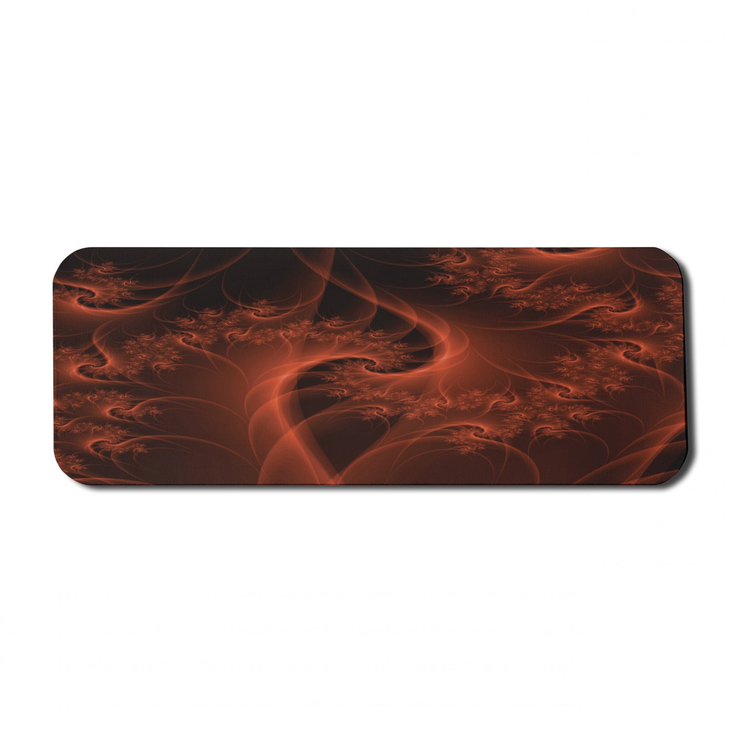Burnt Orange Computer Mouse Pad, Digital Fractal Image with Swirling ...