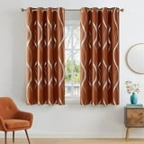 Burnt Orange Fall Blackout Curtain Panels for Cafe, W52 x L63 inch ...