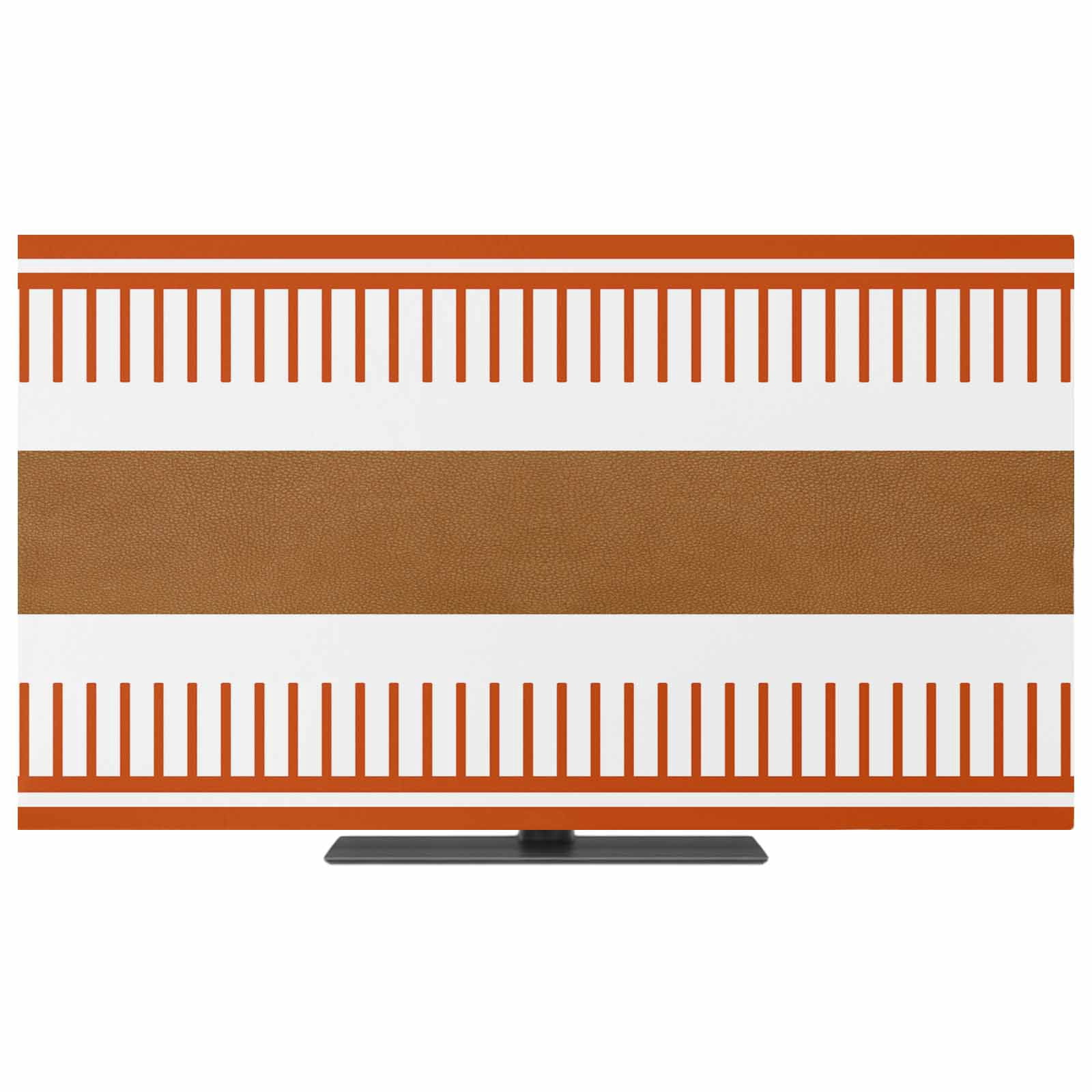 Burnt Orange Farmhouse TV Dust Cover,Stretchable TV Screen Desktop ...