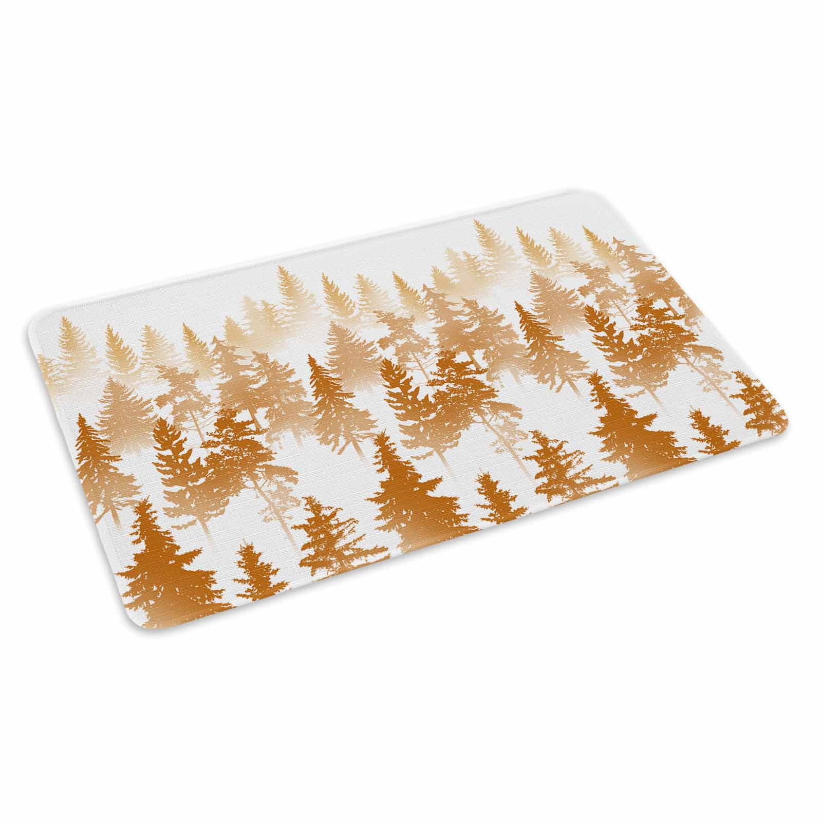 Burnt Orange Forest Doormat Outdoor Entrance 20"x31.5", Contemporary ...