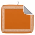 Burnt Orange Geometric Dish Drying Mat for Kitchen Counter, Country ...