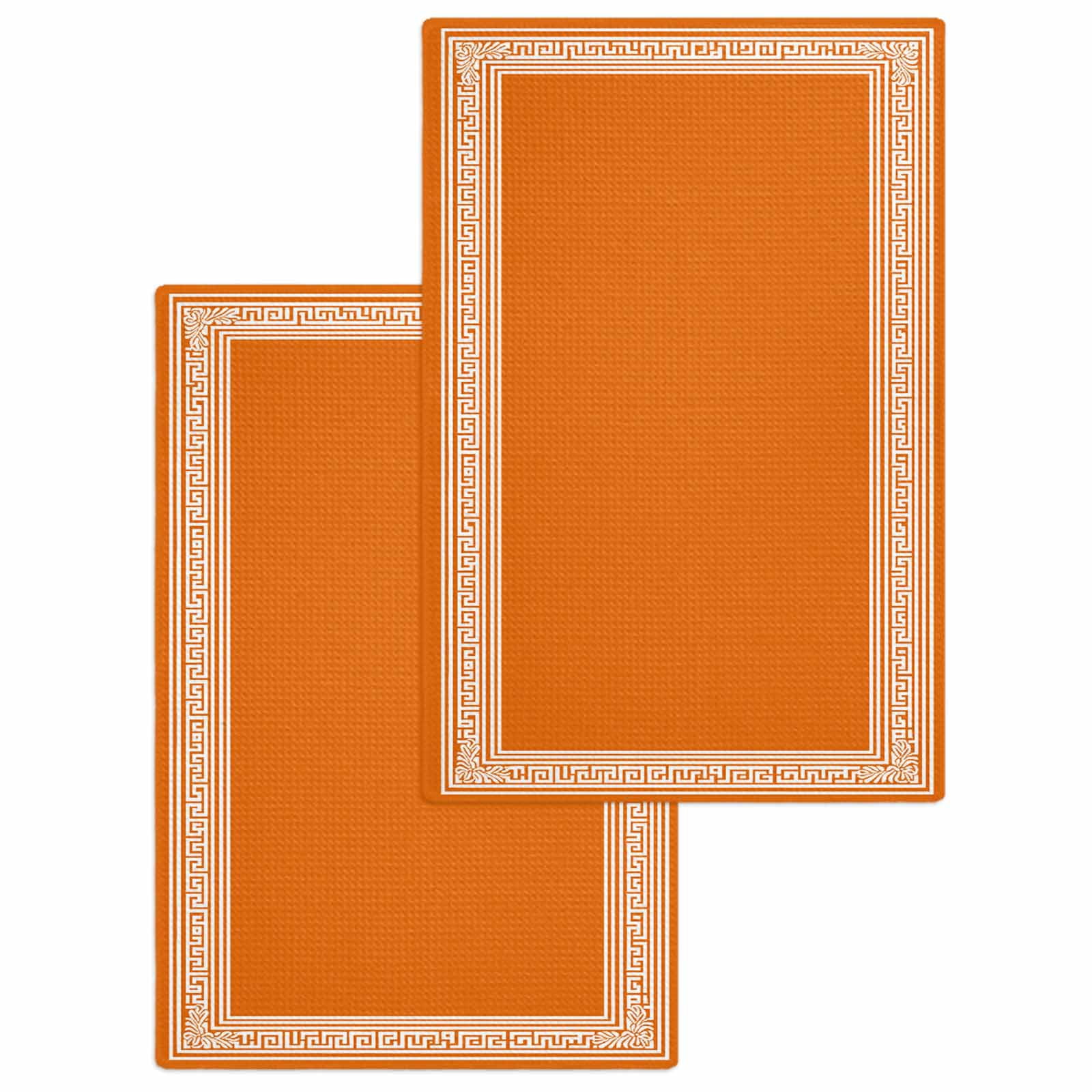 Burnt Orange Geometric Kitchen Dish Towels for Drying Dishes Set of 2 ...
