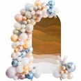 Burnt Orange Gradient Arch Backdrop Cover 6 FT Abstract Ocean Wave ...