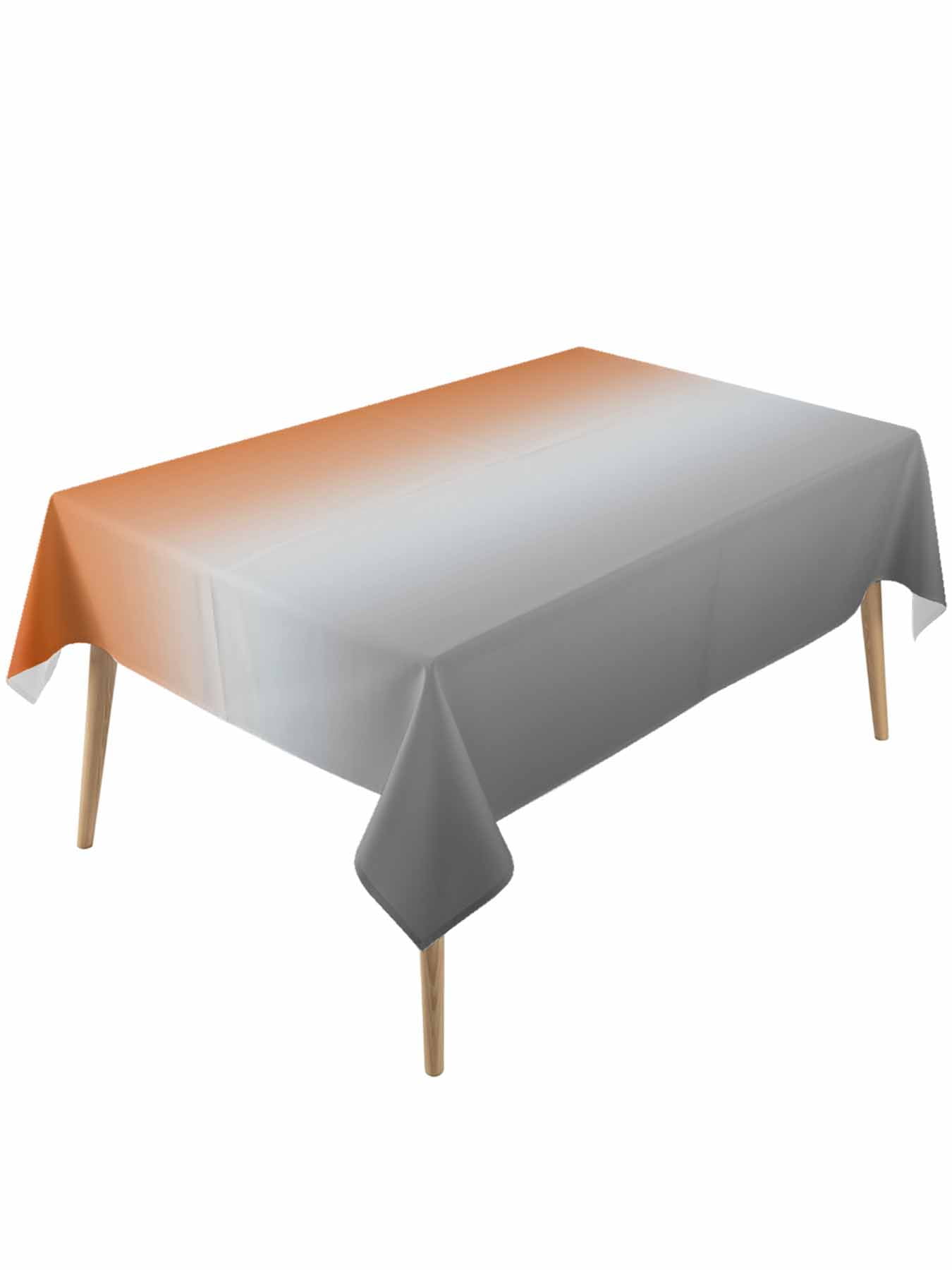 Burnt Orange Gray Ombre Table Cloth, Modern Gradient Abstract Art ...