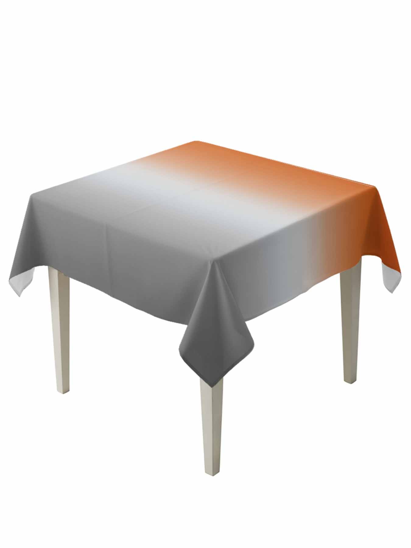 Burnt Orange Gray Ombre Table Cloth, Modern Gradient Abstract Art ...