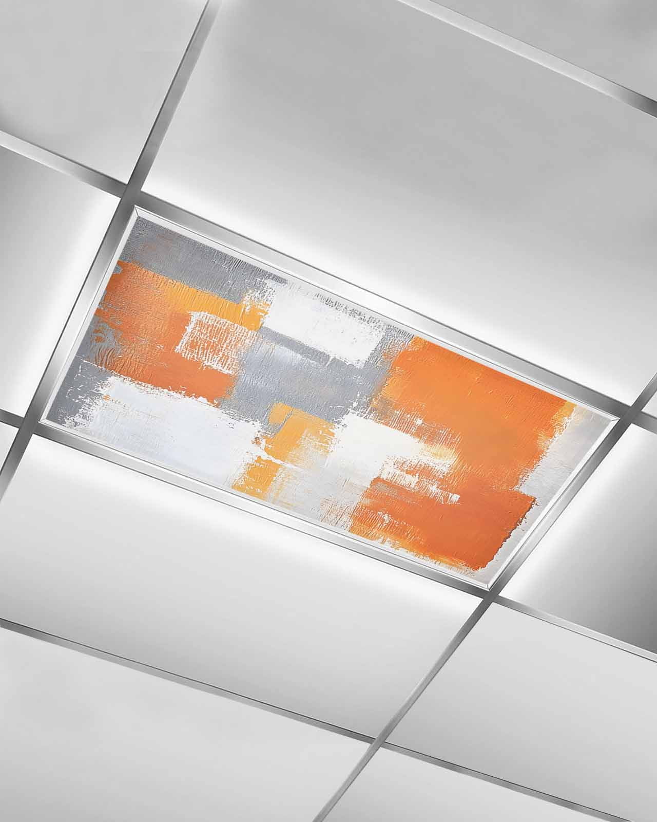 Burnt Orange Grey Fluorescent Light Covers for Ceiling Lights 4x2 feet ...