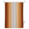 Burnt Orange Grey Gradient Shower Curtains for Bathroom, Minimalist ...