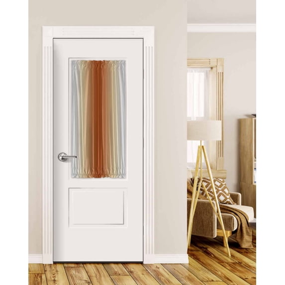 Burnt Orange Grey Ombre Blackout Curtains, French Door Curtains for ...