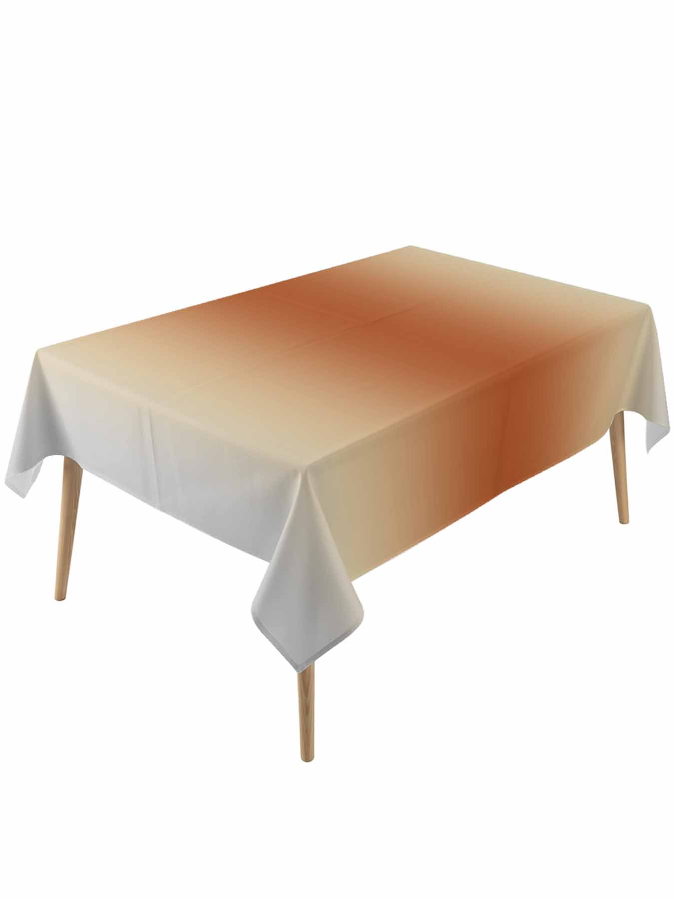 Burnt Orange Grey Ombre Table Cloth, Waterproof Tablecloth for ...