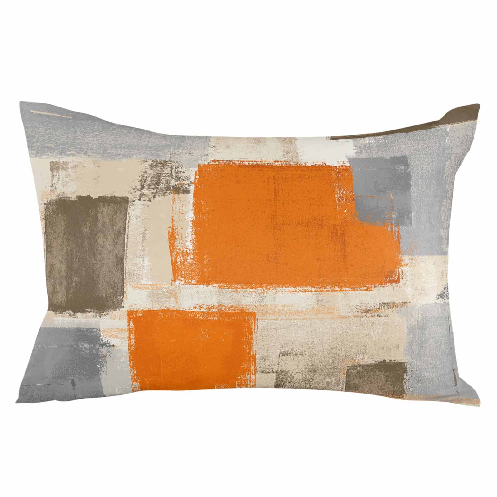 Burnt Orange Grey Throw Pillow Cover 24 x 36 Inch Decorative Pillow ...