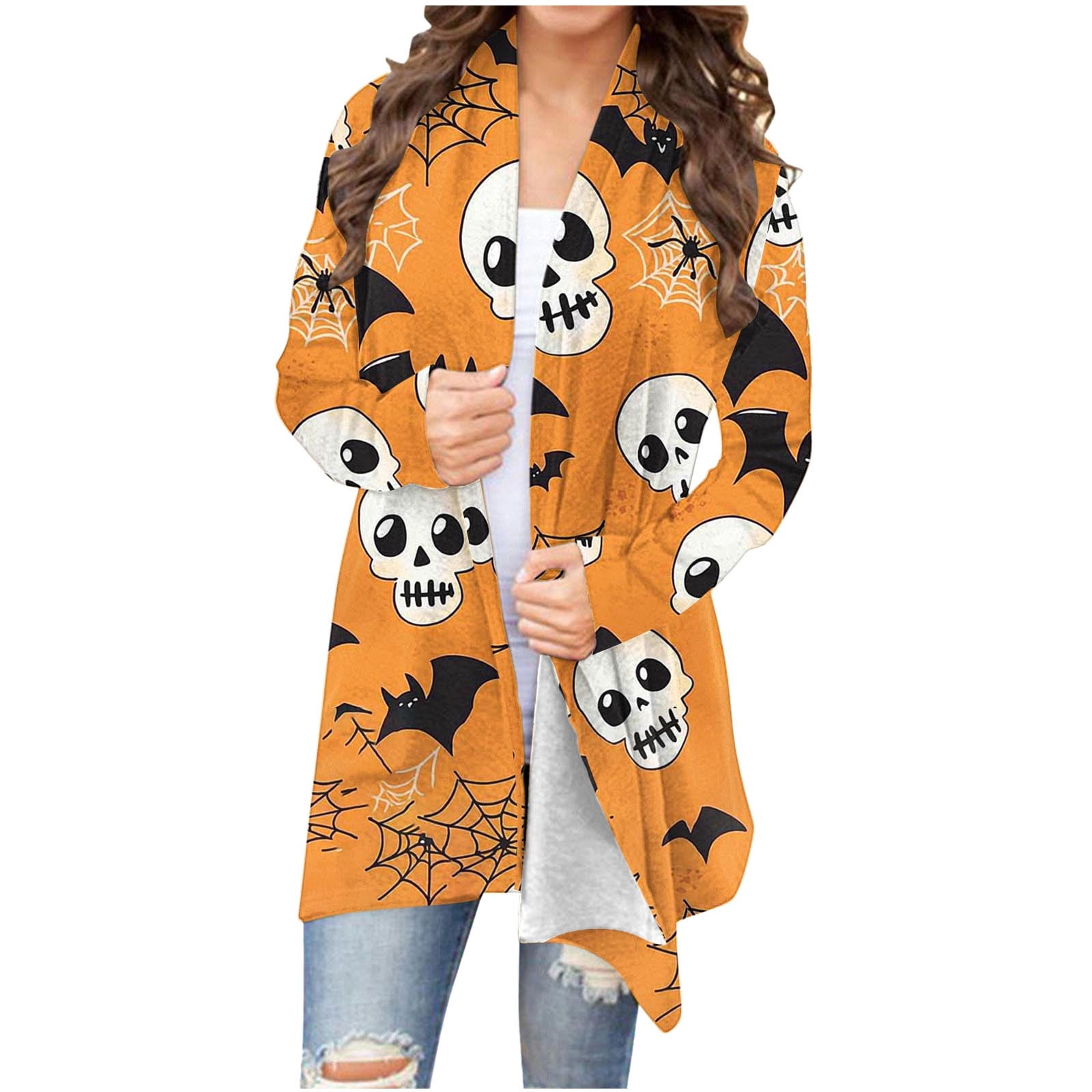 Burnt Orange Happy Vacation Halloween Jacket for Women Winter Fall ...
