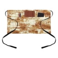 Burnt Orange Kitchen Restaurant Half Waist Apron, Modern Abstract ...