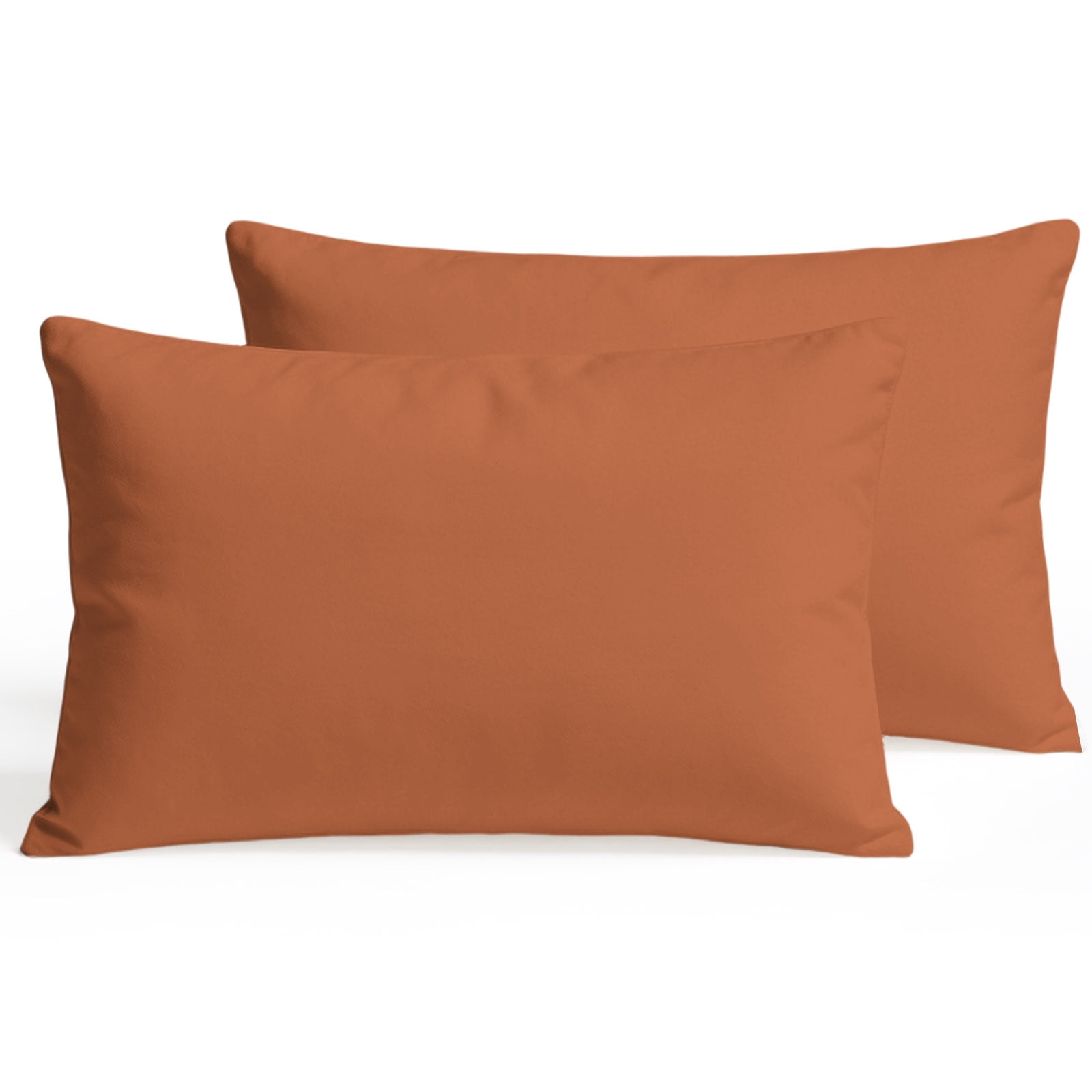 Burnt Orange Lumbar Pillow Covers 12 x 20 Inch Pillow Covers Set of 2 ...