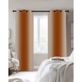 Burnt Orange Ombre Blackout Curtains 2 Panels, Gradient Color Thermal ...