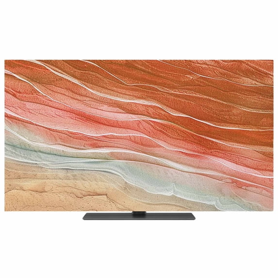 Burnt Orange Ombre Coastal TV Dust Cover,Stretchable TV Screen Desktop ...