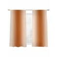 Burnt Orange Ombre Sheer Curtains 72 inches Long, Gradient Color Light ...