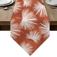 Burnt Orange Palm Leaves Table Runner Linen Burlap Table Runner 108 ...