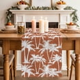 Burnt Orange Palm Tree Dining Table Runner, Summer Botanical Tropical ...