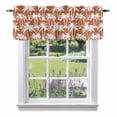 Burnt Orange Palm Tree Valances for Windows, Summer Botanical Tropical ...