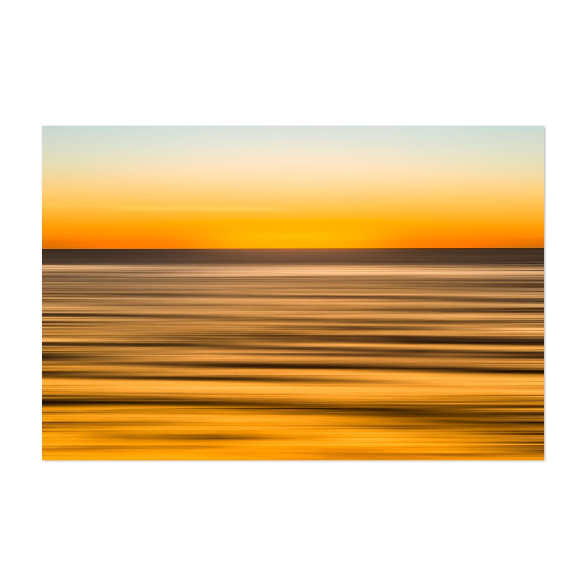 Burnt Orange - Photography Ocean Sunset Abstract Minimalist Coastal ...