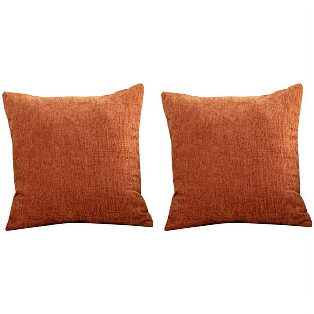 Walmart Burnt Orange 18x18 Inch Pillow Covers Set of 2, Modern ...