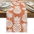 Burnt Orange Pineapple Table Runner Tropical Summer Botanical Fruits ...