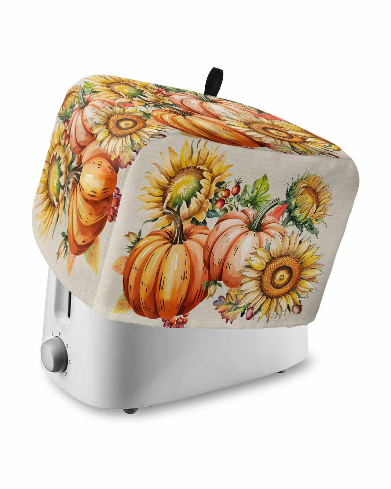 Burnt Orange Pumpkins Fall Toaster Cover 4 Slice, Large Kitchen ...