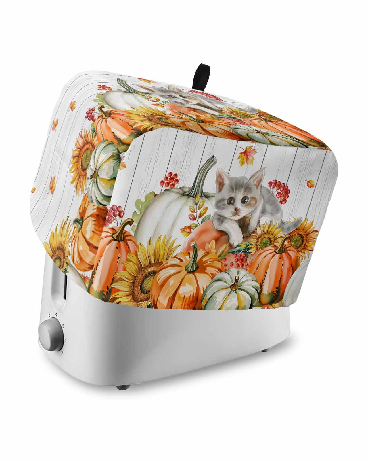 Burnt Orange Pumpkins Thanksgiving Small Toaster Cover 2 Slice, Kitchen ...