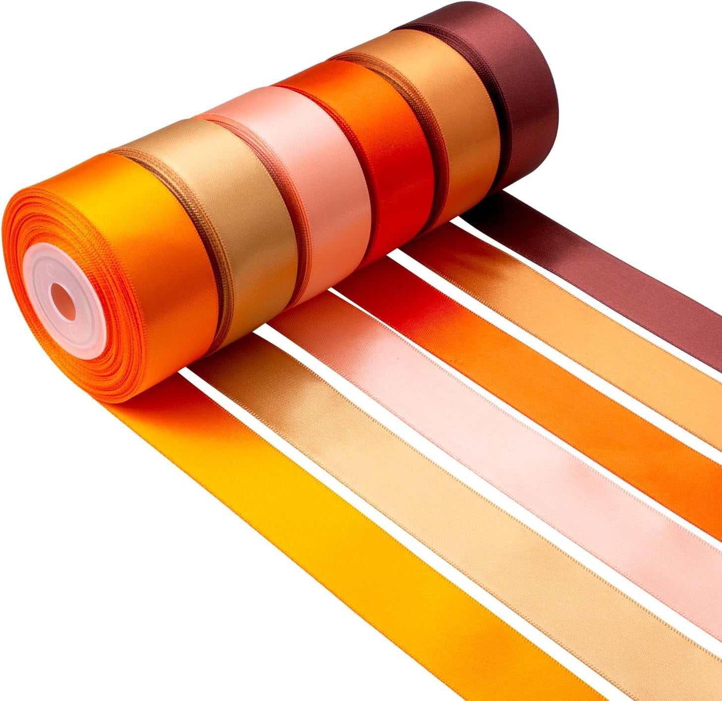 Burnt Orange Ribbon 1 Inch Wide Terracotta Ribbon Orange Satin Ribbon ...